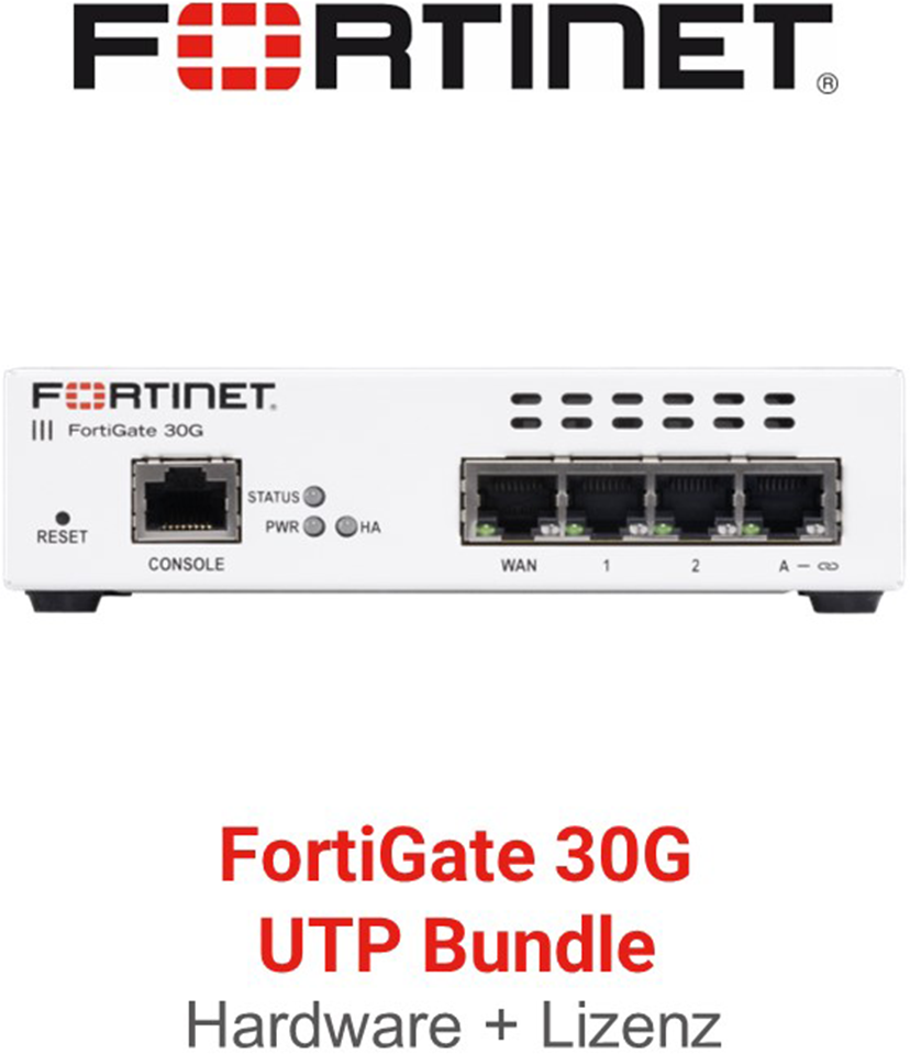 Fortinet FortiGate-30G - UTM/UTP Bundle (Hardware + Lizenz) | UTP Bundle | No | 1 Year
